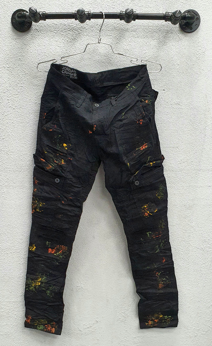 Jordan Craig 5636M Black Painted Cargos – Jeanius Closet